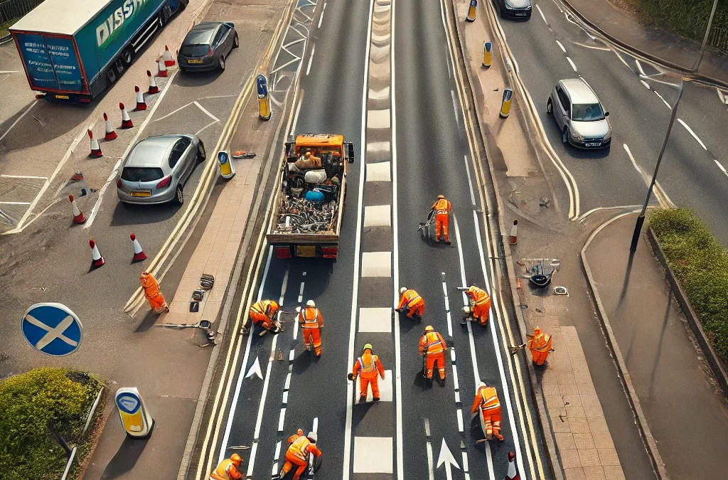 What are the rules for line marking on a public road? - C&R